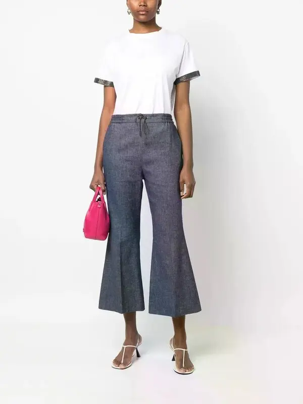 Fabiana Filippi Drawstring Flared Trousers