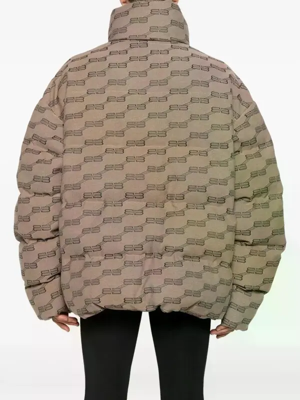 Balenciaga Logo-pattern Quilted Padded Jacket