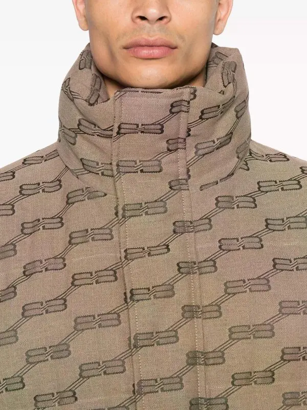 Balenciaga Logo-pattern Quilted Padded Jacket