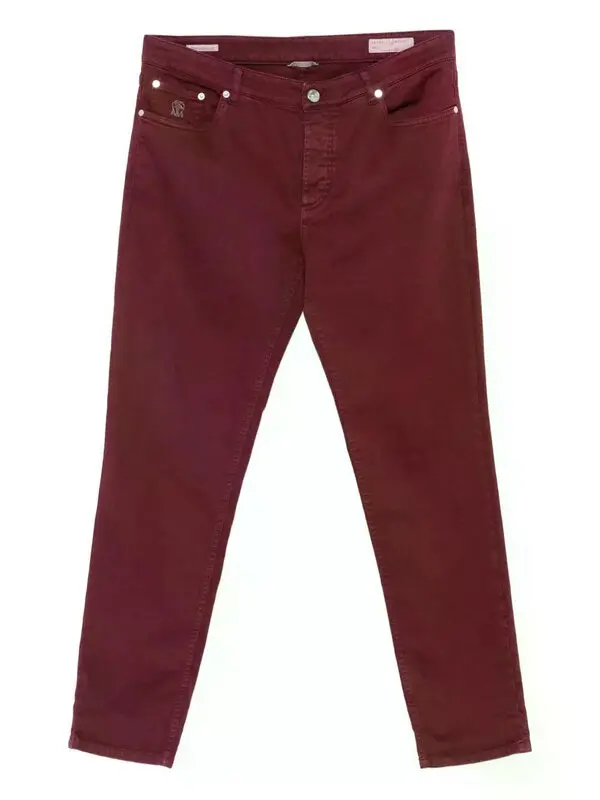 Brunello Cucinelli Embroidered Logo Jeans