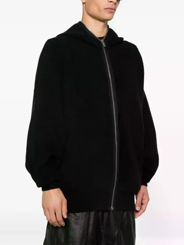 Rick Owens Hooded Zip-up Hoodie