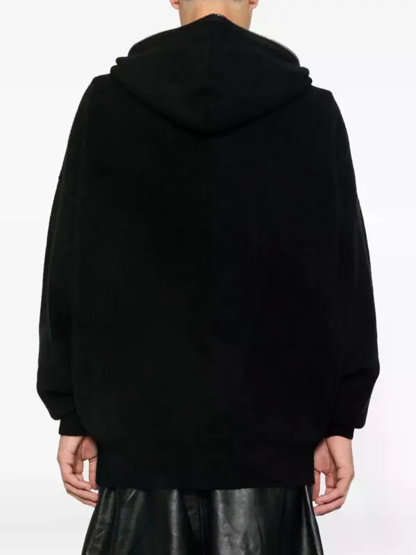 Rick Owens Hooded Zip-up Hoodie