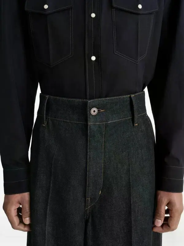 LEMAIRE Maxi Barrel Patch-pockets Trousers - Blue
