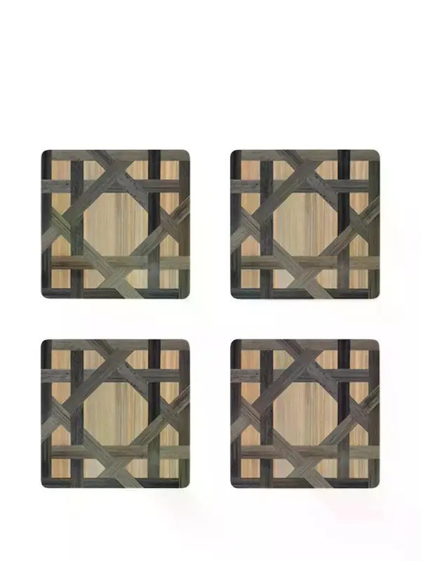 HESTIALIVING Epoch Square Lattice Coasters - Neutrals