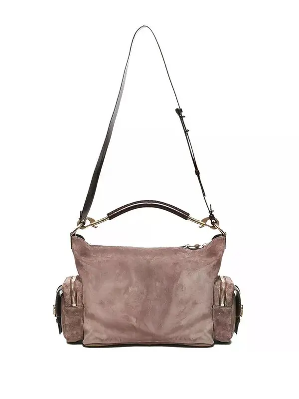 Chloé Suede Buckle Cross-body Bag - Neutrals