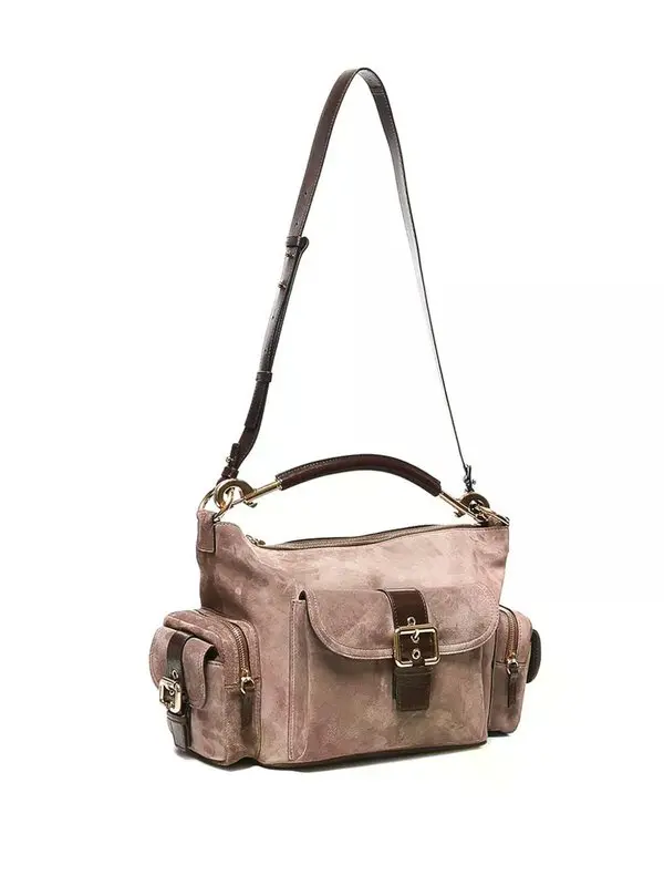 Chloé Suede Buckle Cross-body Bag - Neutrals
