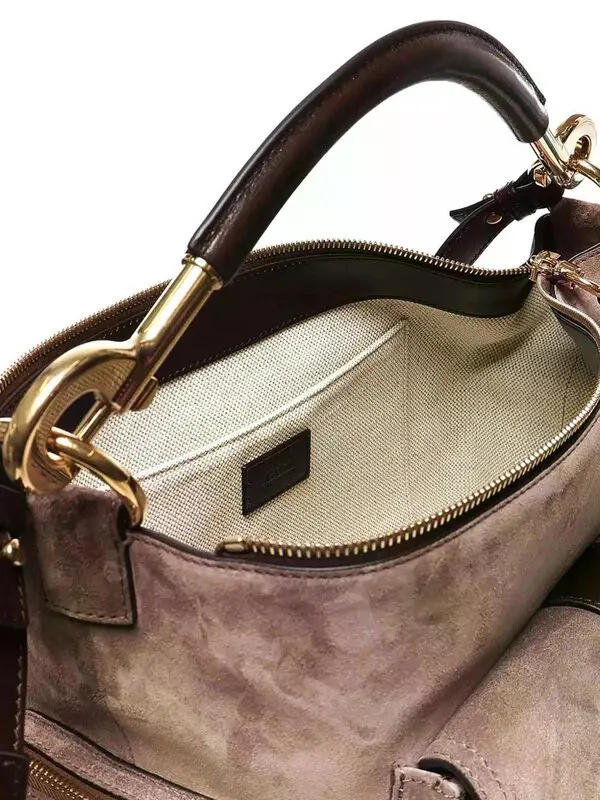 Chloé Suede Buckle Cross-body Bag - Neutrals