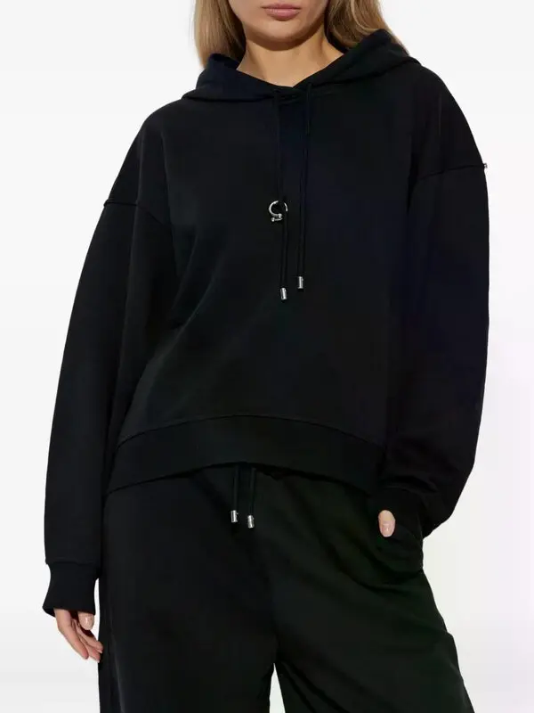 Sportmax Ring-detail Drawstring Hoodie - Black