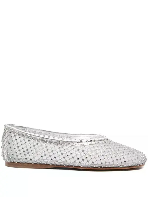 FORTE_FORTE Crystal-mesh Ballerina Flats - Silver