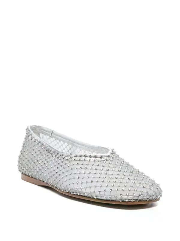 FORTE_FORTE Crystal-mesh Ballerina Flats - Silver