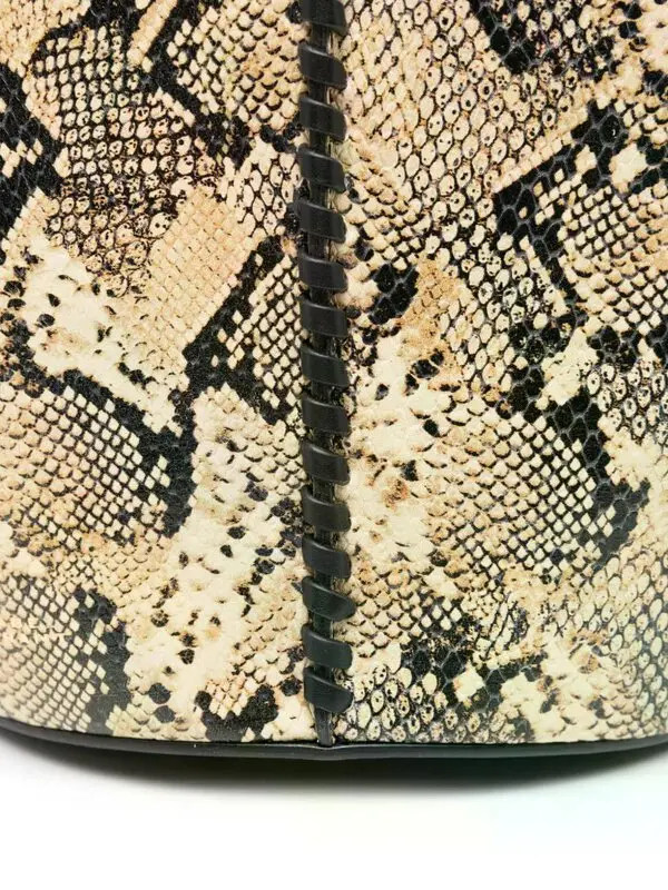 Isabel Marant Snakeskin-print Drawstring Tote Bag