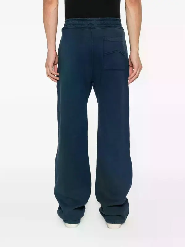 Rhude Embroidered-logo Drawstring Trousers - Blue