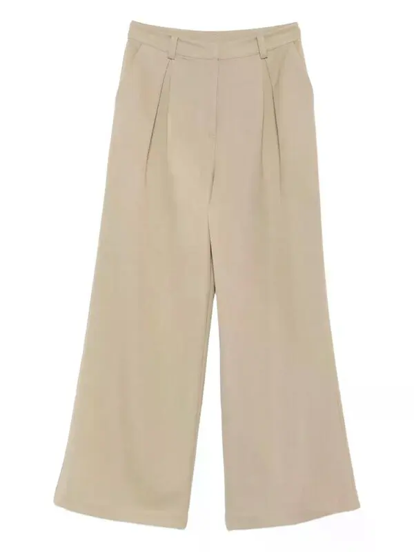 Patrizia Pepe Pleated Wide-leg Trousers