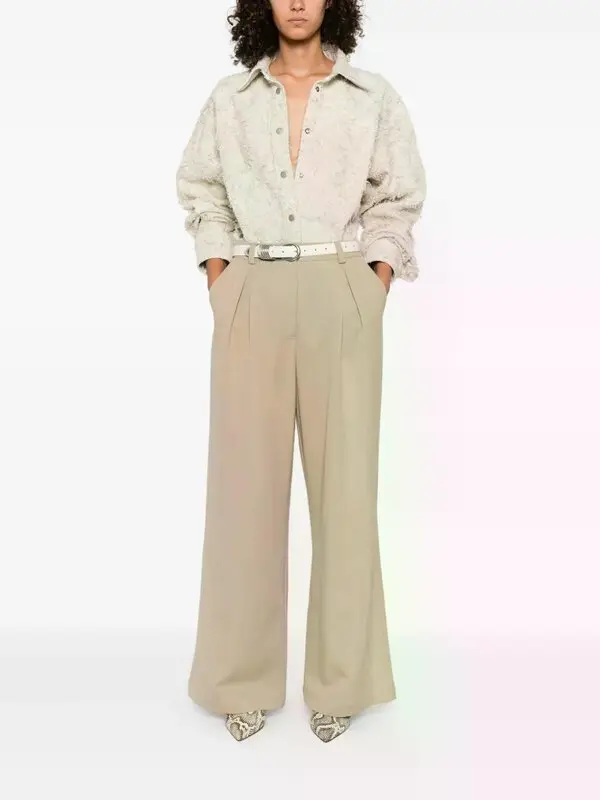 Patrizia Pepe Pleated Wide-leg Trousers