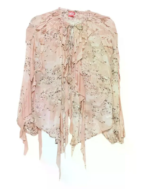 DIESEL® Printed Blouse - Brown