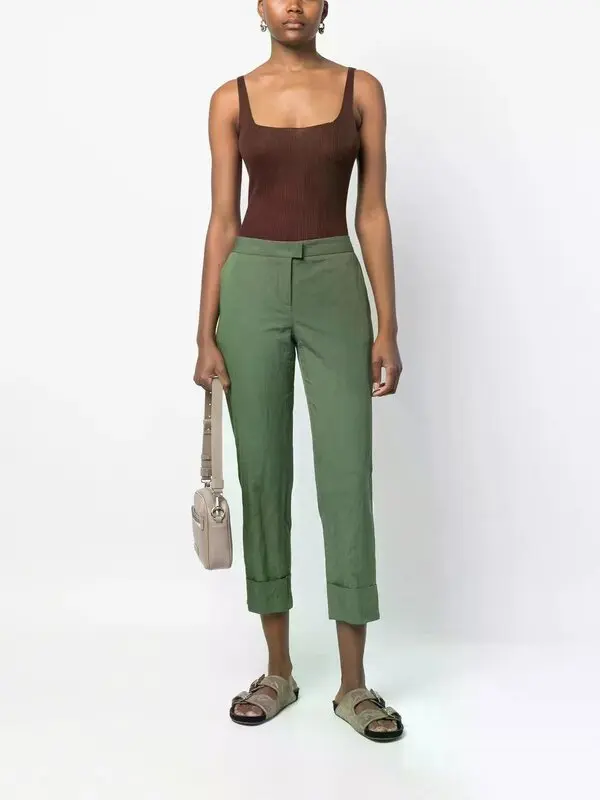 Fabiana Filippi Concealed Front-fastening Trousers - Green