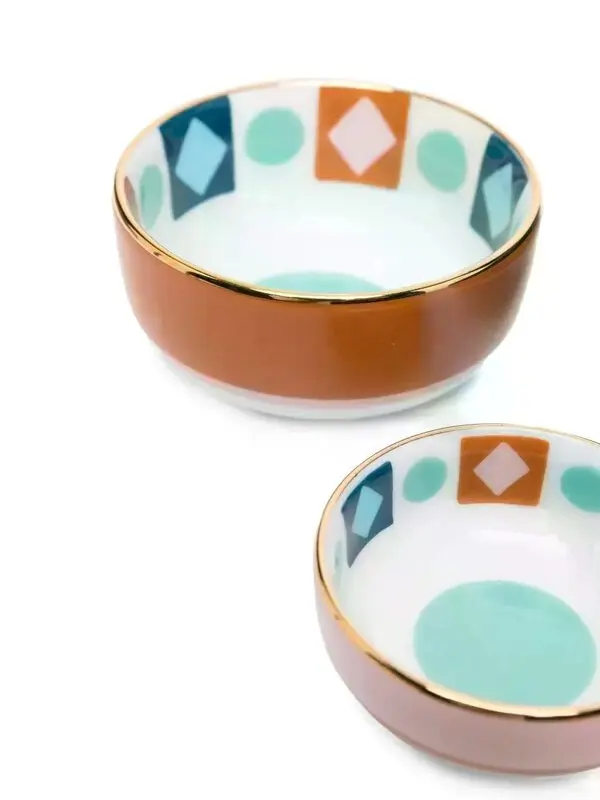 La DoubleJ Geometric-pattern Porcelain Bowl