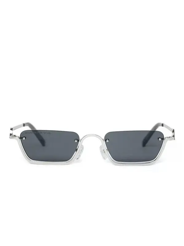 Manière De Voir Rectangular Rimless Sunglasses - Silver