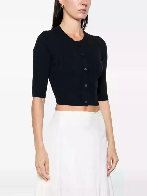 Max Mara Ribbed Buttoned Cardigan