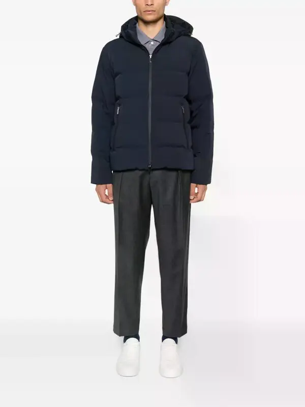Paul & Shark Quilted Hooded Jacket - Blue