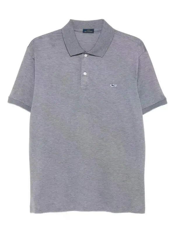 Paul & Shark Logo-embroidered Cotton Polo Shirt - Grey