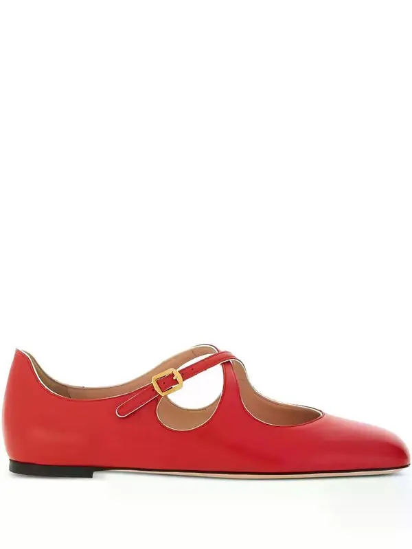Bally Beliska Leather Ballet Flats - Red