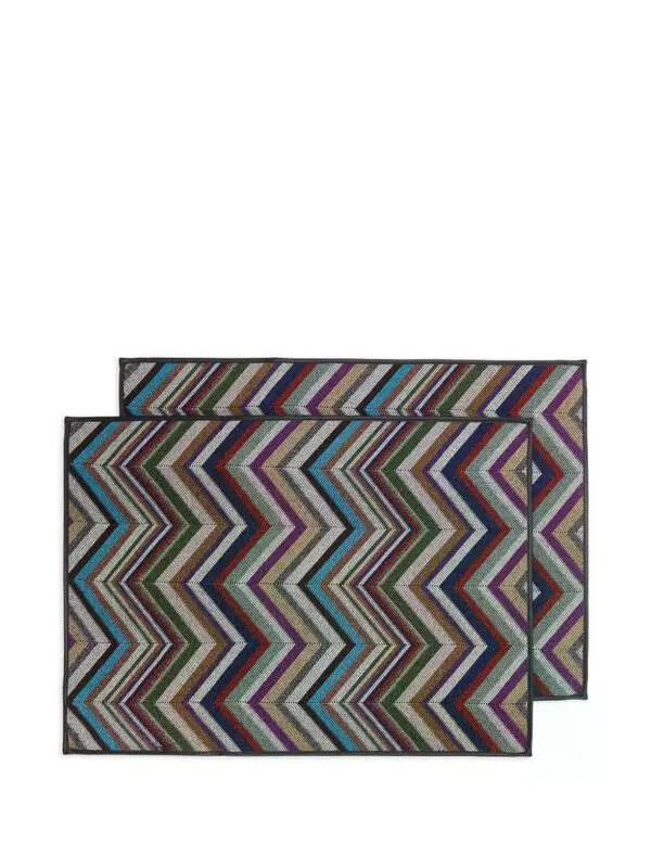 Missoni Zigzag-pattern Placemats - Multicolour