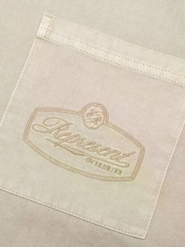 REPRESENT Logo-embroidered Short-sleeve Shirt