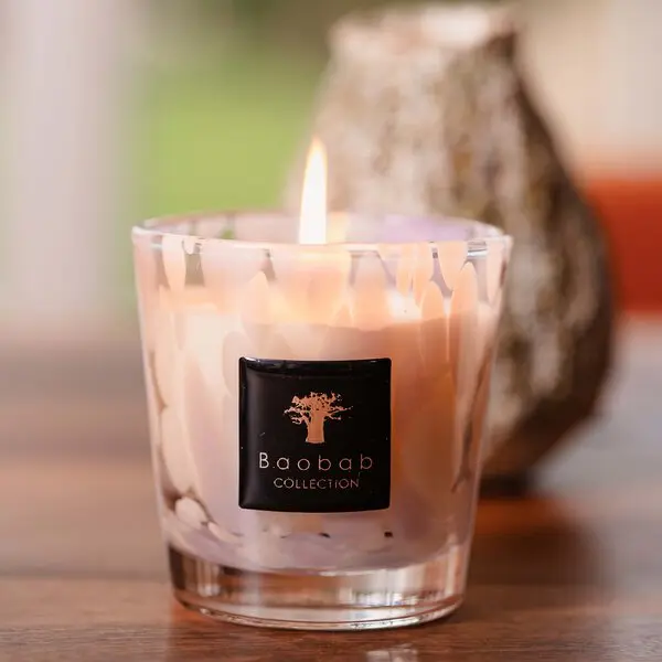 BAOBAB COLLECTION Candle Pearls White Max 08 - One-color