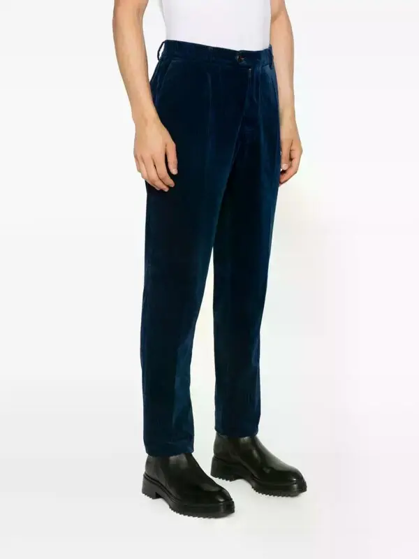 Brunello Cucinelli Corduroy Pleated-front Trousers - Blue