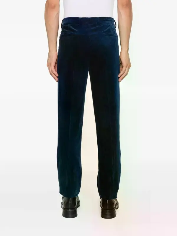 Brunello Cucinelli Corduroy Pleated-front Trousers - Blue