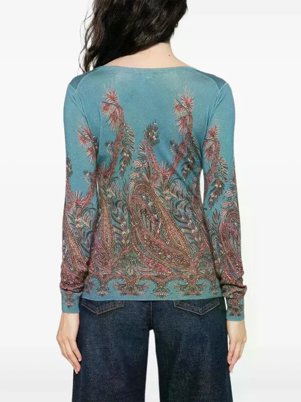 Etro Paisley V-neck Top