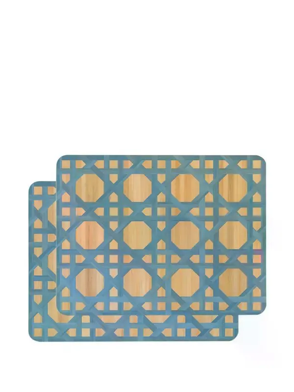 HESTIALIVING Epoch Rectangular Bamboo-pattern Tablemats