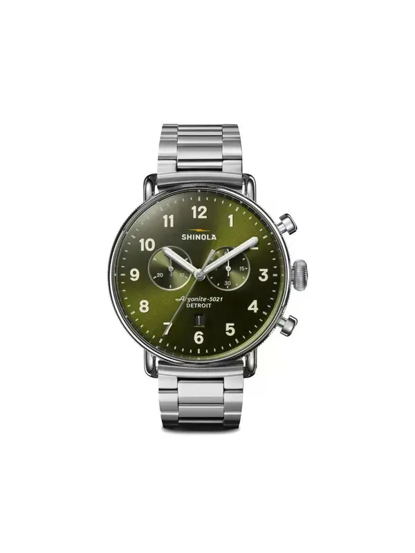 Shinola Canfield 42mm Chronograph Watch - Green