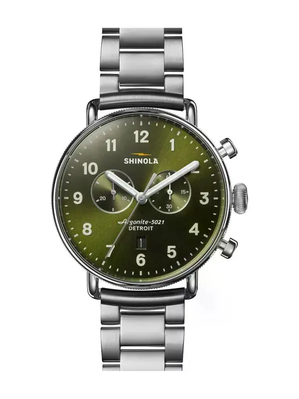 Shinola Canfield 42mm Chronograph Watch - Green