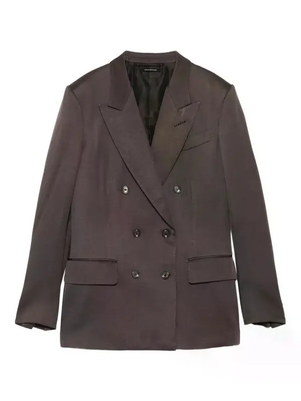 TOM FORD Double-breasted Silk-blend Jacket