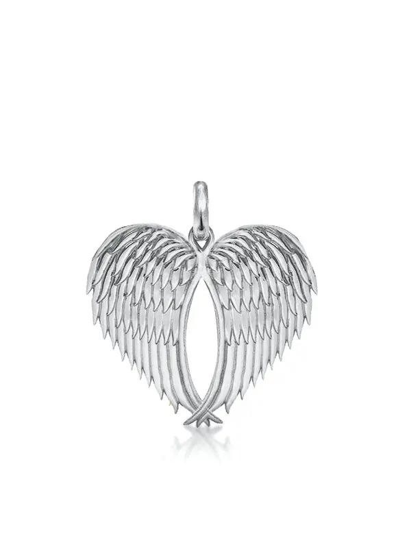 BRIONY RAYMOND Wings Of Strength Medallion - 18 Karat White Gold