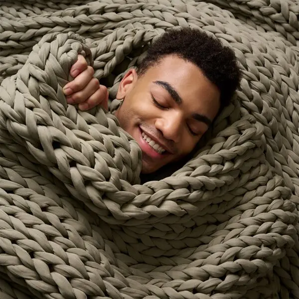 BEARABY Tree Napper Cooling Weighted Blanket, Medium 15 Lbs - Sage
