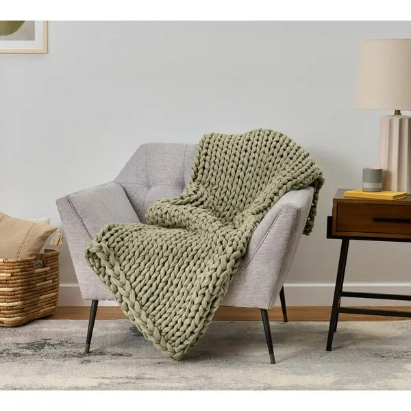 BEARABY Tree Napper Cooling Weighted Blanket, Medium 15 Lbs - Sage