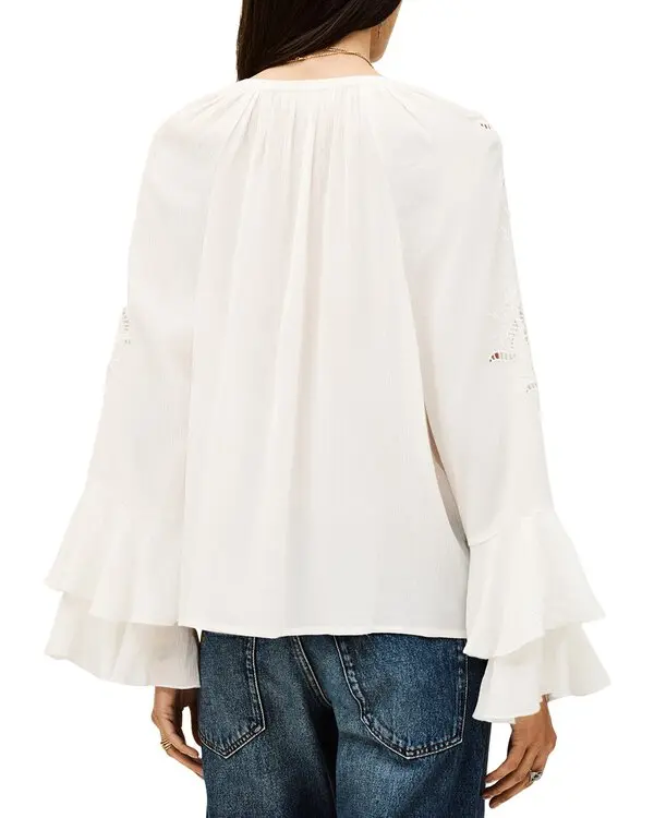 Ba&sh Omar Eyelet Top - Off White