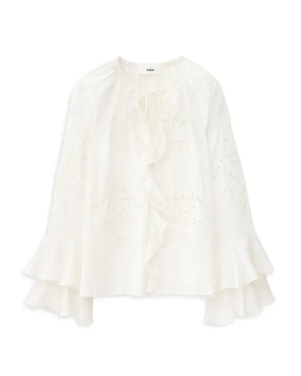 Ba&sh Omar Eyelet Top - Off White