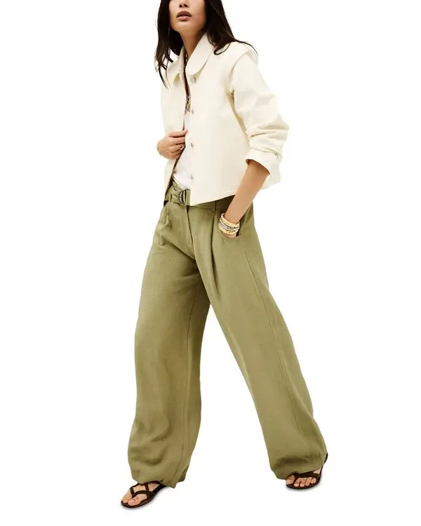 Ba&sh Dola Pleated Belted Pants