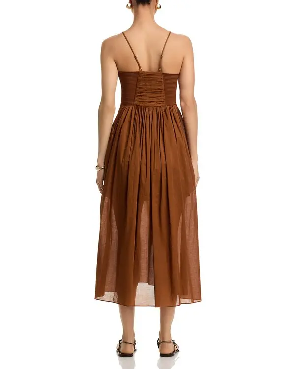 A.L.C. Rumi Crocheted Trim Midi Dress