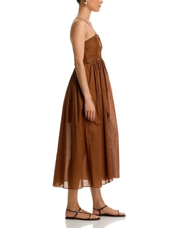 A.L.C. Rumi Crocheted Trim Midi Dress