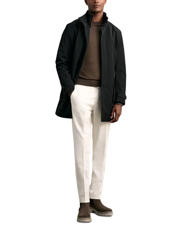 REISS Hybrid Overcoat With Removable Interior - Black