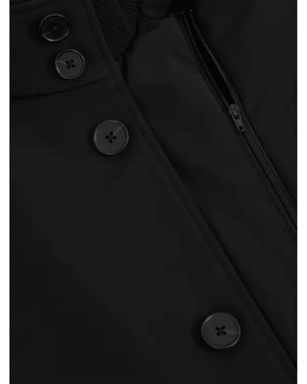 REISS Hybrid Overcoat With Removable Interior - Black
