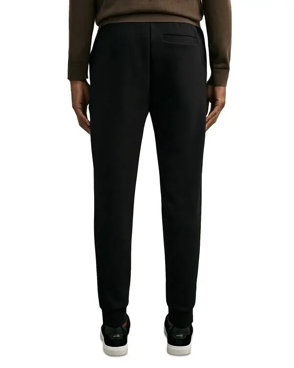 REISS Premier Interlock Drawstring Jogger Pants - Black