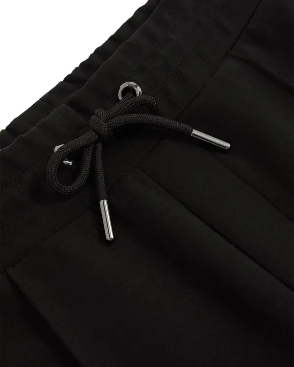 REISS Premier Interlock Drawstring Jogger Pants - Black