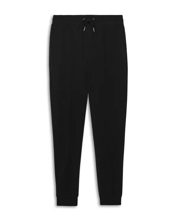 REISS Premier Interlock Drawstring Jogger Pants - Black