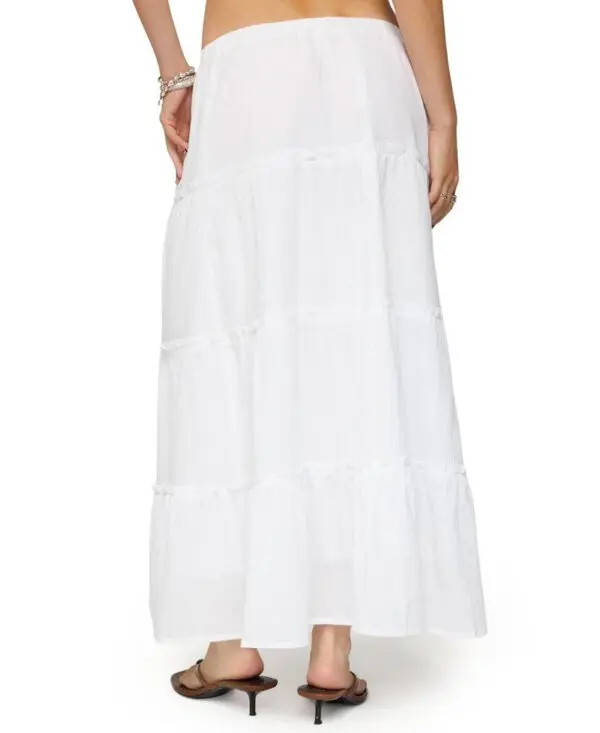 EDIKTED Petite Charlotte Tiered Maxi Skirt